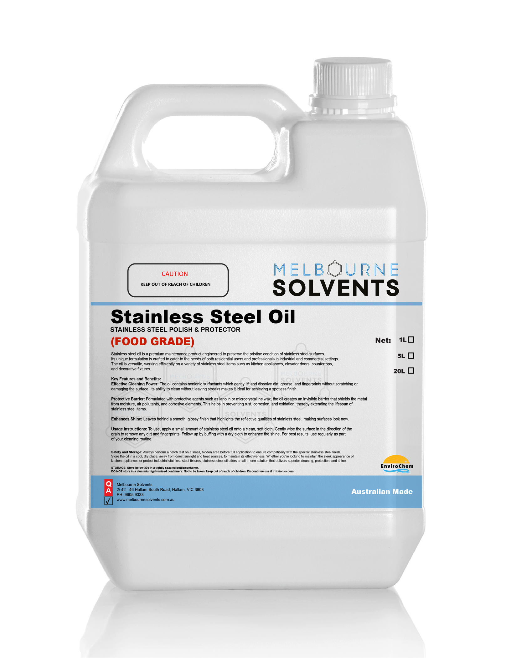 Stainless Steel Oil (FOOD GRADE)