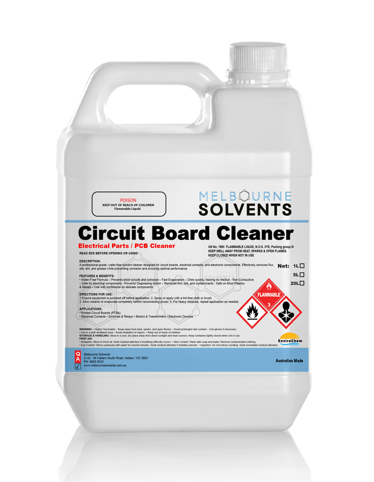 Circuit Board Cleaner, Electrical Parts / PCB Cleaner