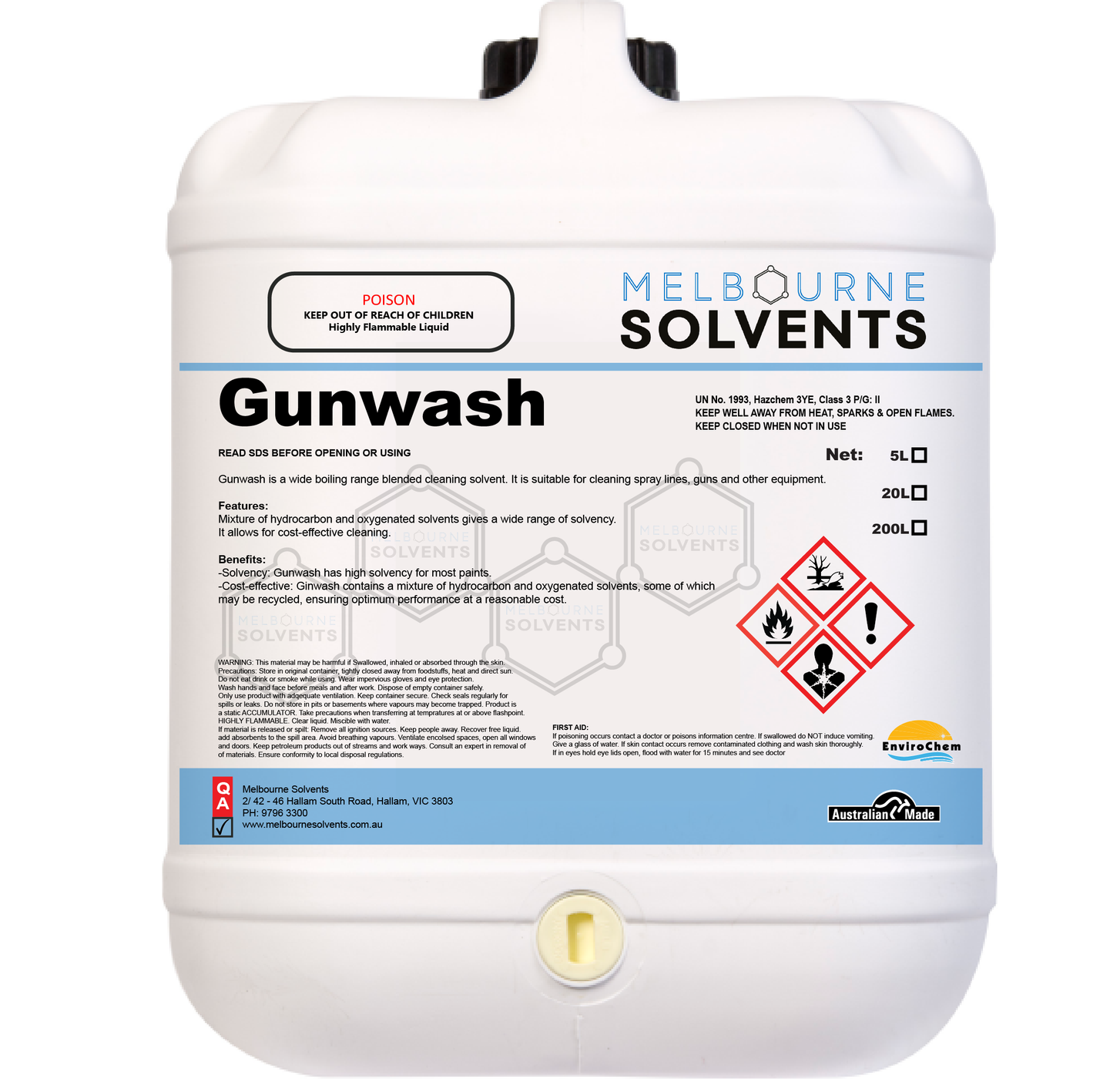 Buy Gunwash | Melbourne Solvents