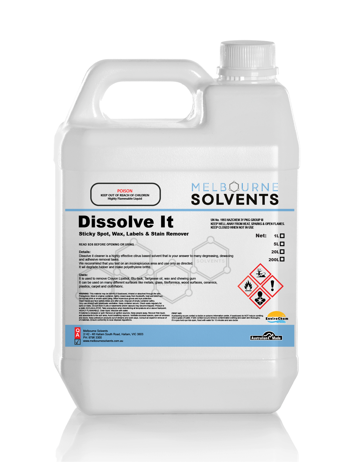 Buy Dissolve It | Melbourne Solvents