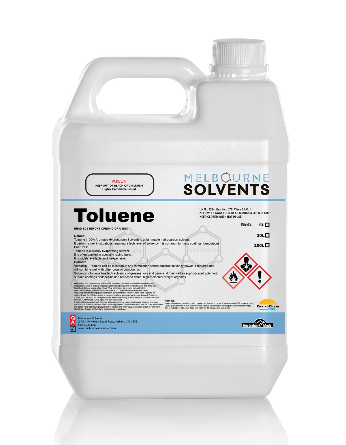 Buy Toluene (100% Aromatic Hydrocarbon Solvent)