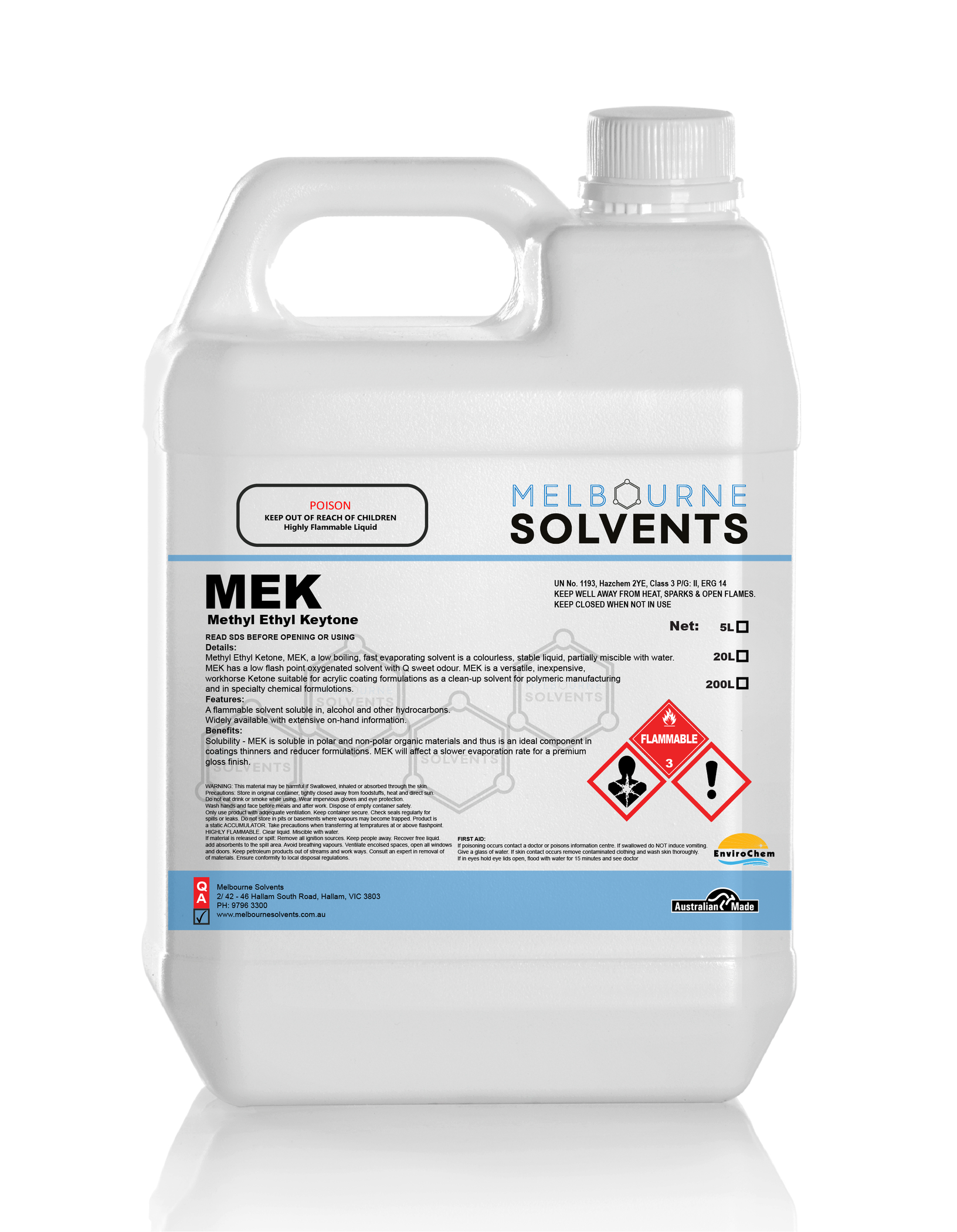 Buy MEK (Methyl Ethyl Ketone) | Melbourne Solvents