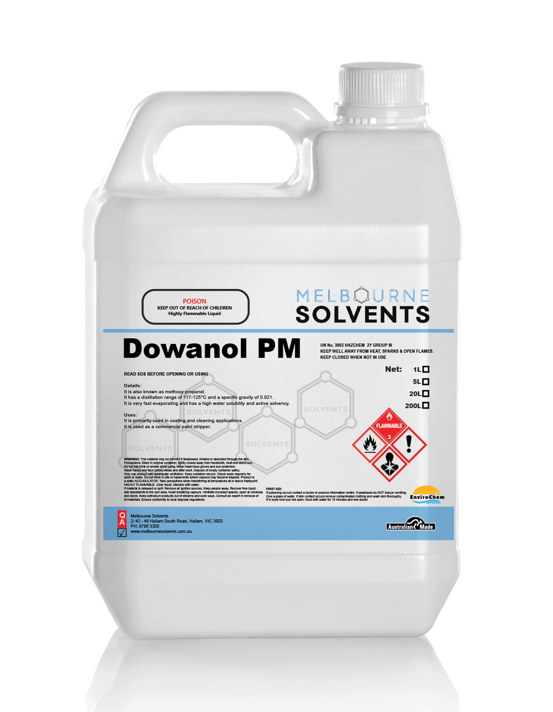 Buy Dowanol PM | Melbourne Solvents