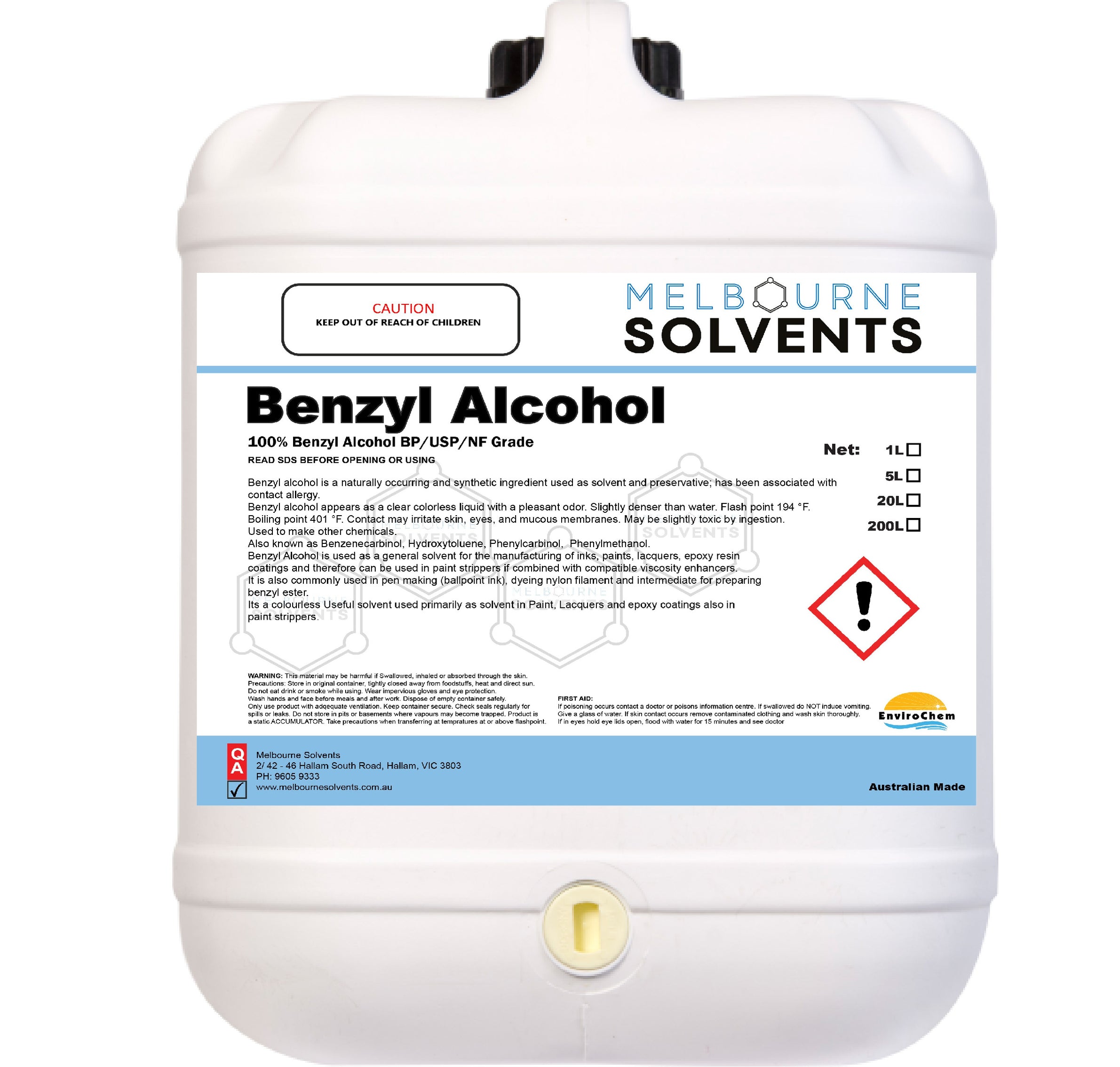 Benzyl Alcohol BP/USP grade