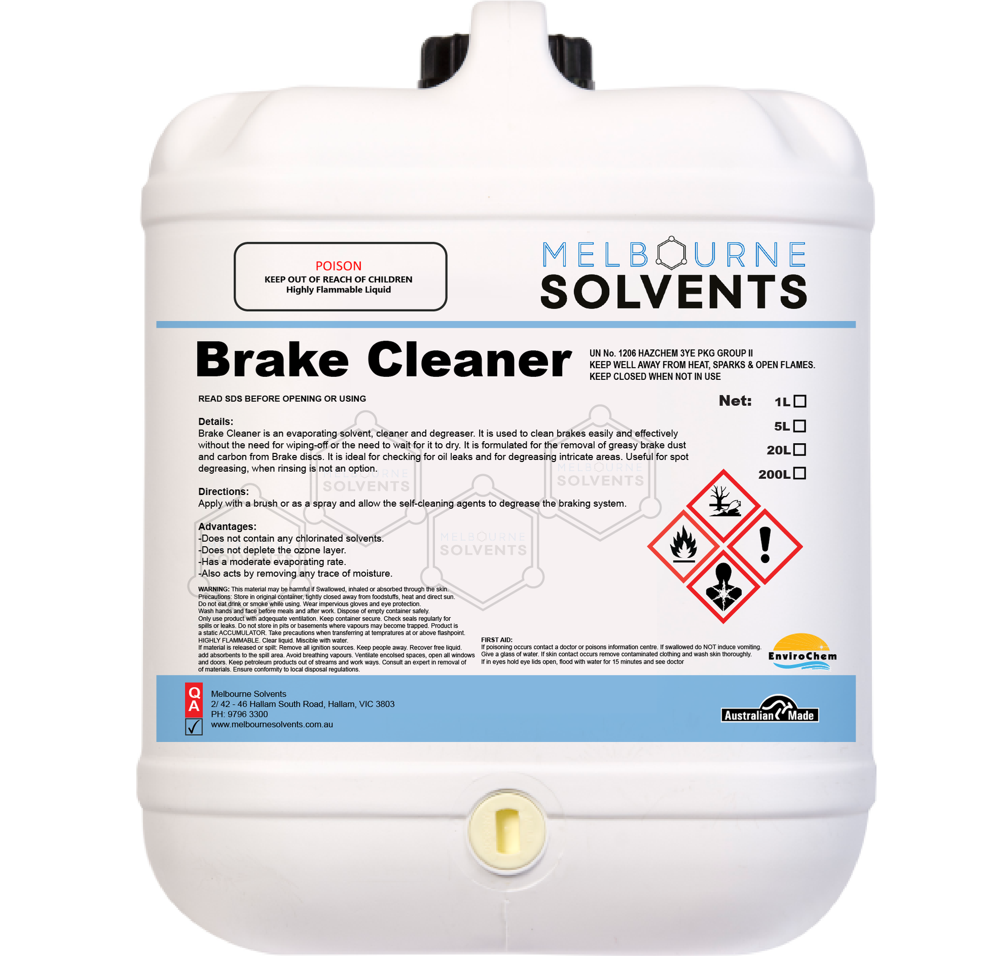 Buy Brake Cleaner: Cleaner & Degreaser | Melbourne Solvents