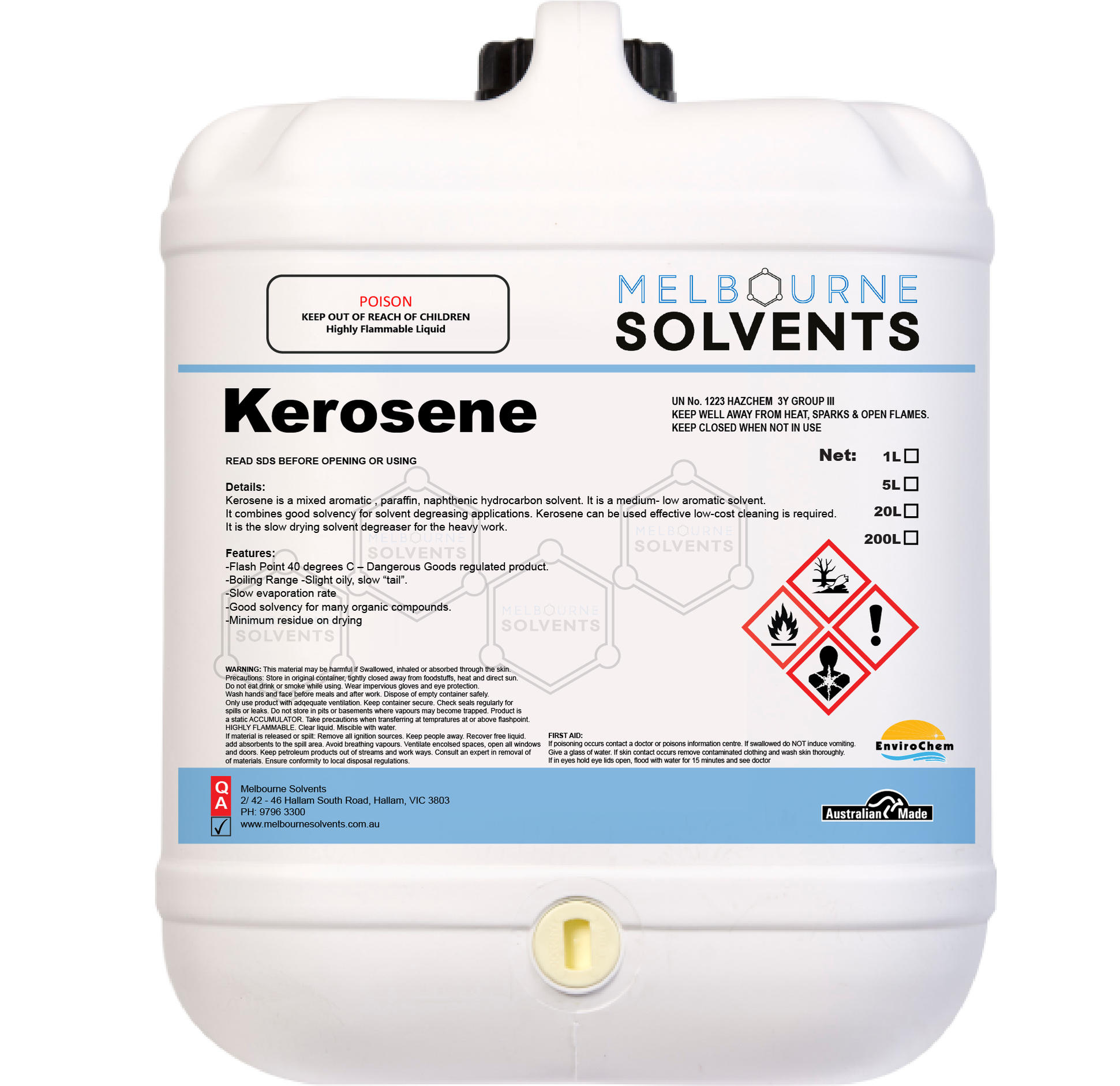 Buy Kerosene | Melbourne Solvents